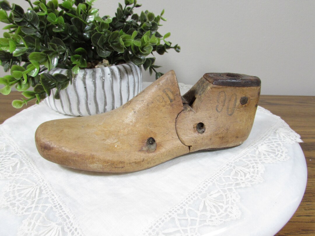Vintage Victorian Child Wooden Shoe Form Size 9D Antique Cobbler Last ...