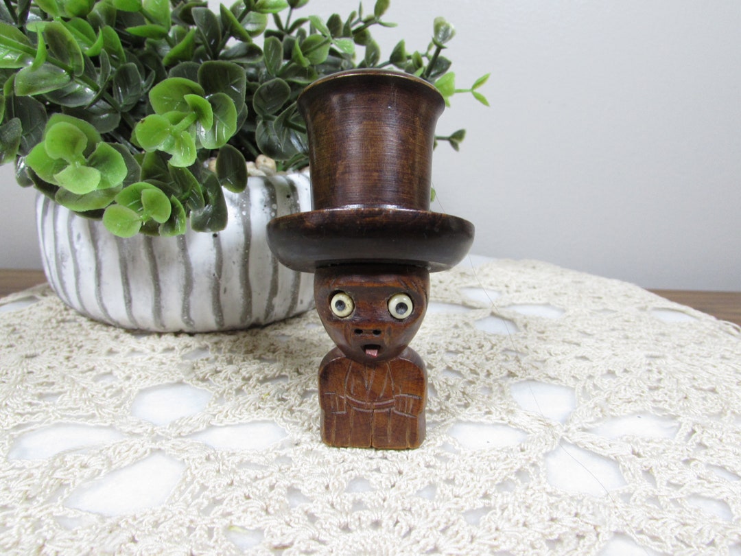 Vintage Japanese Kobe Ningyo Doll Top Hat Toy Dice Game Black Shaker - Etsy