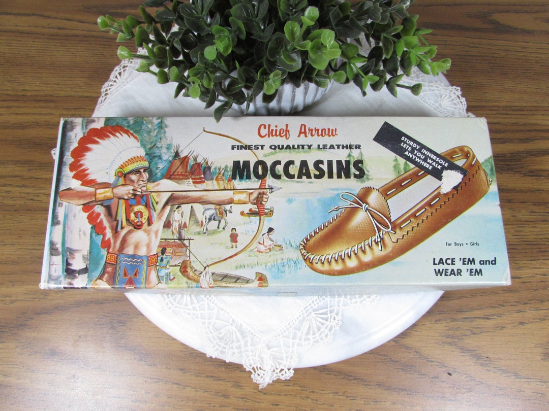 Vintage Moccasin Craft Kit in Original Chief Arrow Box 1958 - Etsy