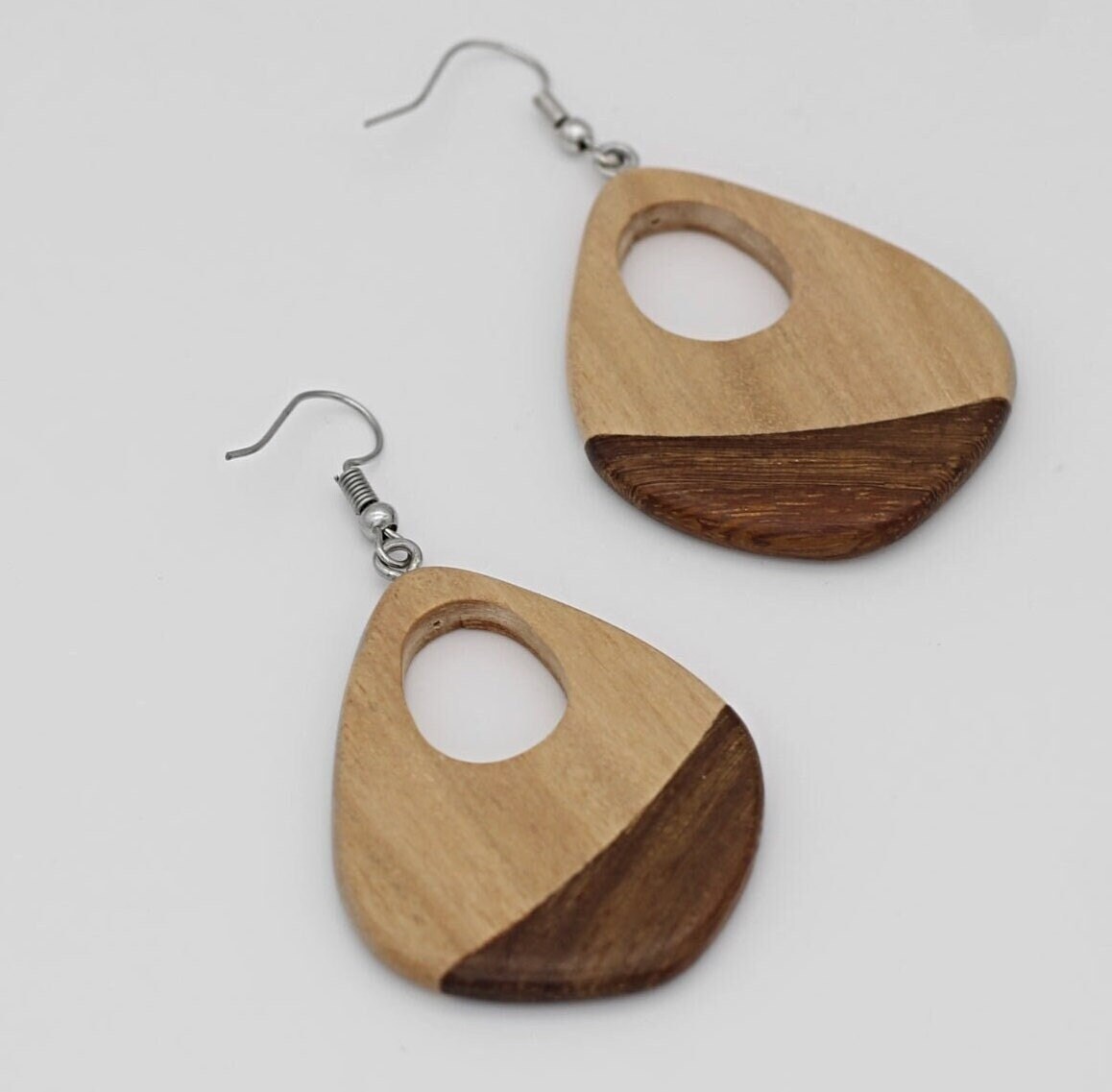 Brown Wooden Earrings, Statement Earrings, Natural Earrings, Big Unique ...