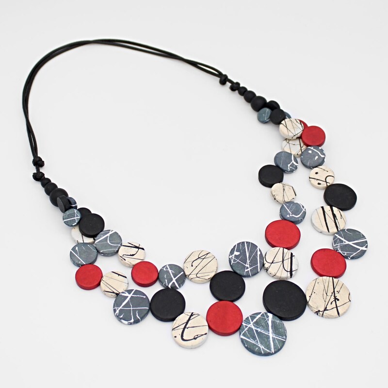 Red Statement Necklace - Etsy