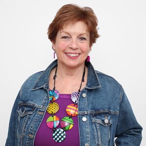 Multicolor Wood Statement Necklace, Colorful Disc Necklace, Funky ...