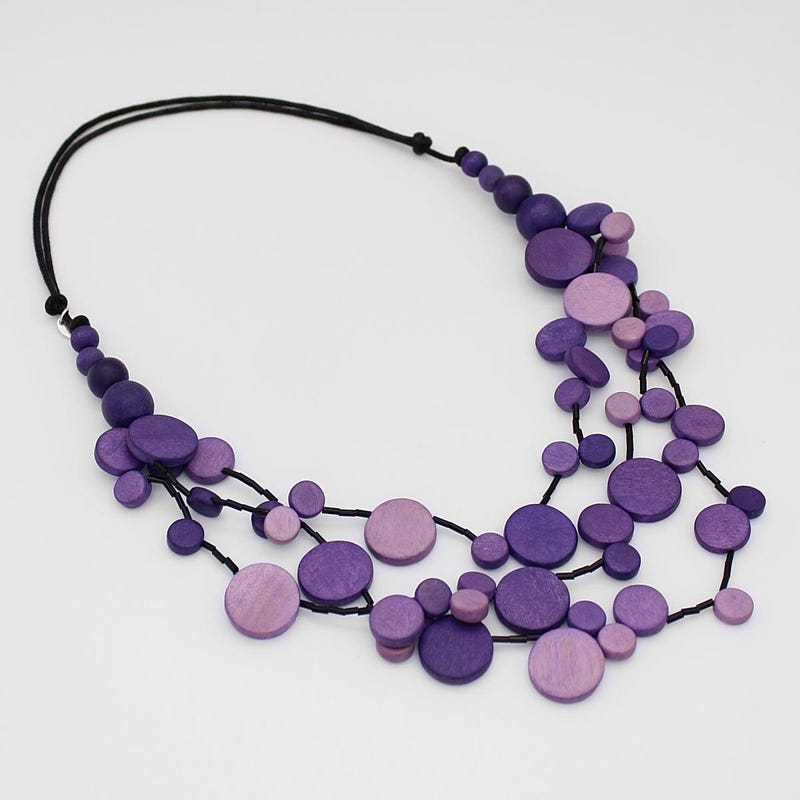 Purple Necklace - Etsy