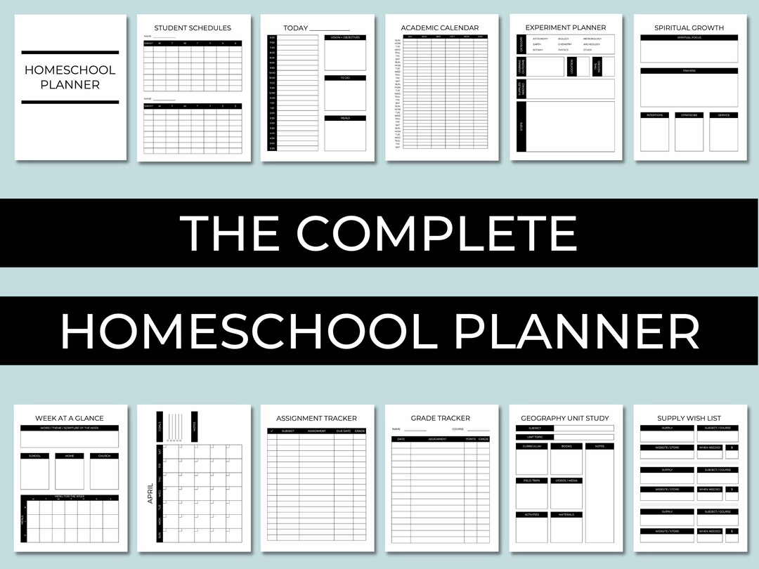 Homeschool Planner: Complete Academic Curriculum Organizer (PDF) - Etsy
