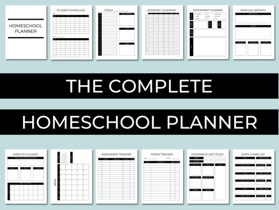 Complete Homeschool Planner | PDF | printable teacher lesson organizer ...