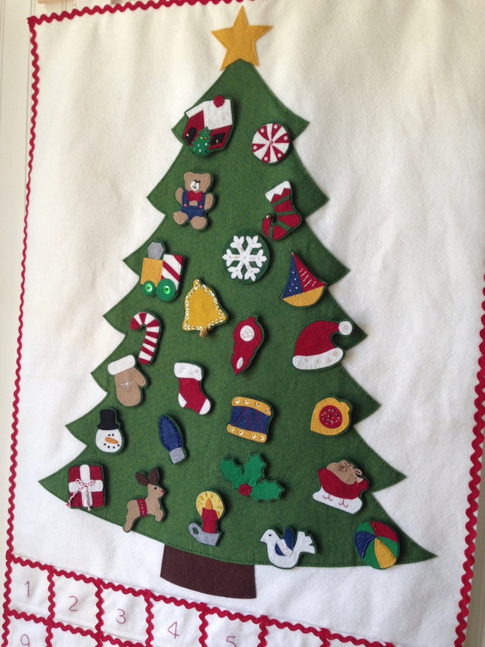 ADVENT CALENDAR PATTERN Felt Christmas Tree Advent Calendar - Etsy Canada