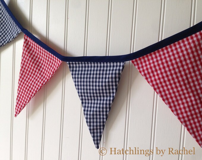 FABRIC BUNTING BANNER Nautical Décor American Flag - Etsy