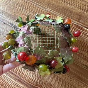 50s Fun Grapes and Vines and Leaves Juliette Cap, Hat - Etsy