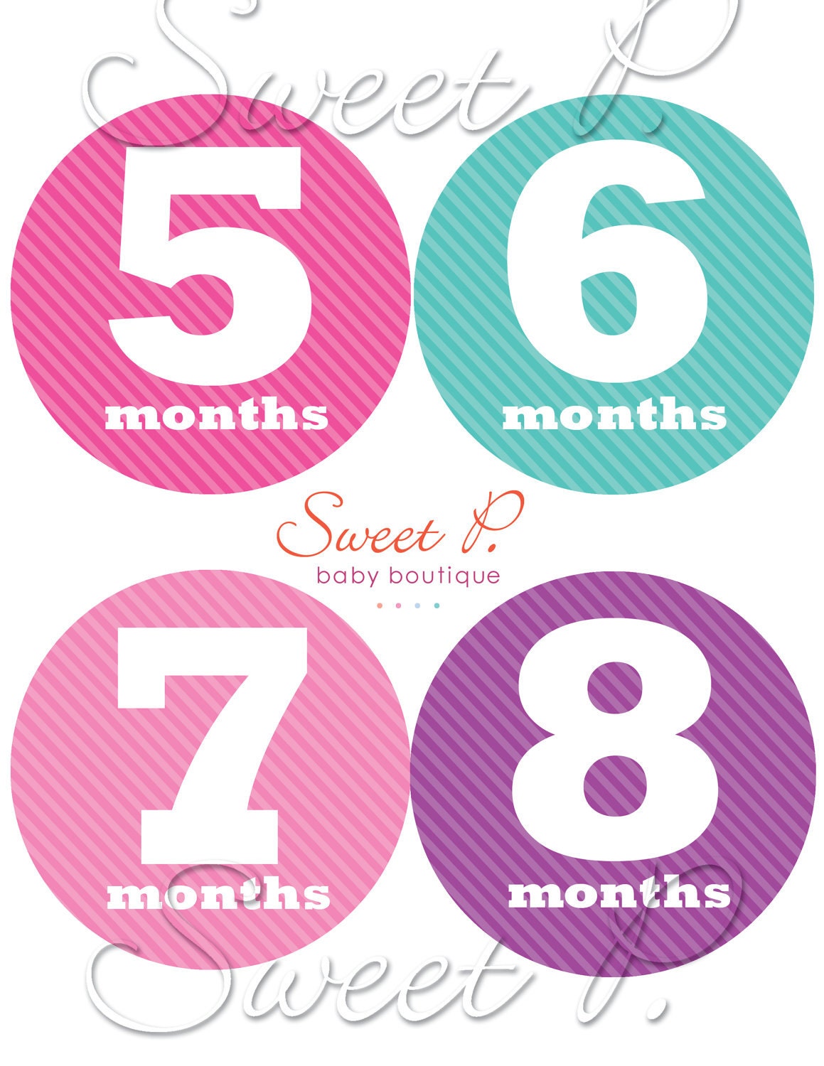 Baby Girl Monthly Stickers Milestone Stickers Bodysuit Stickers - Etsy