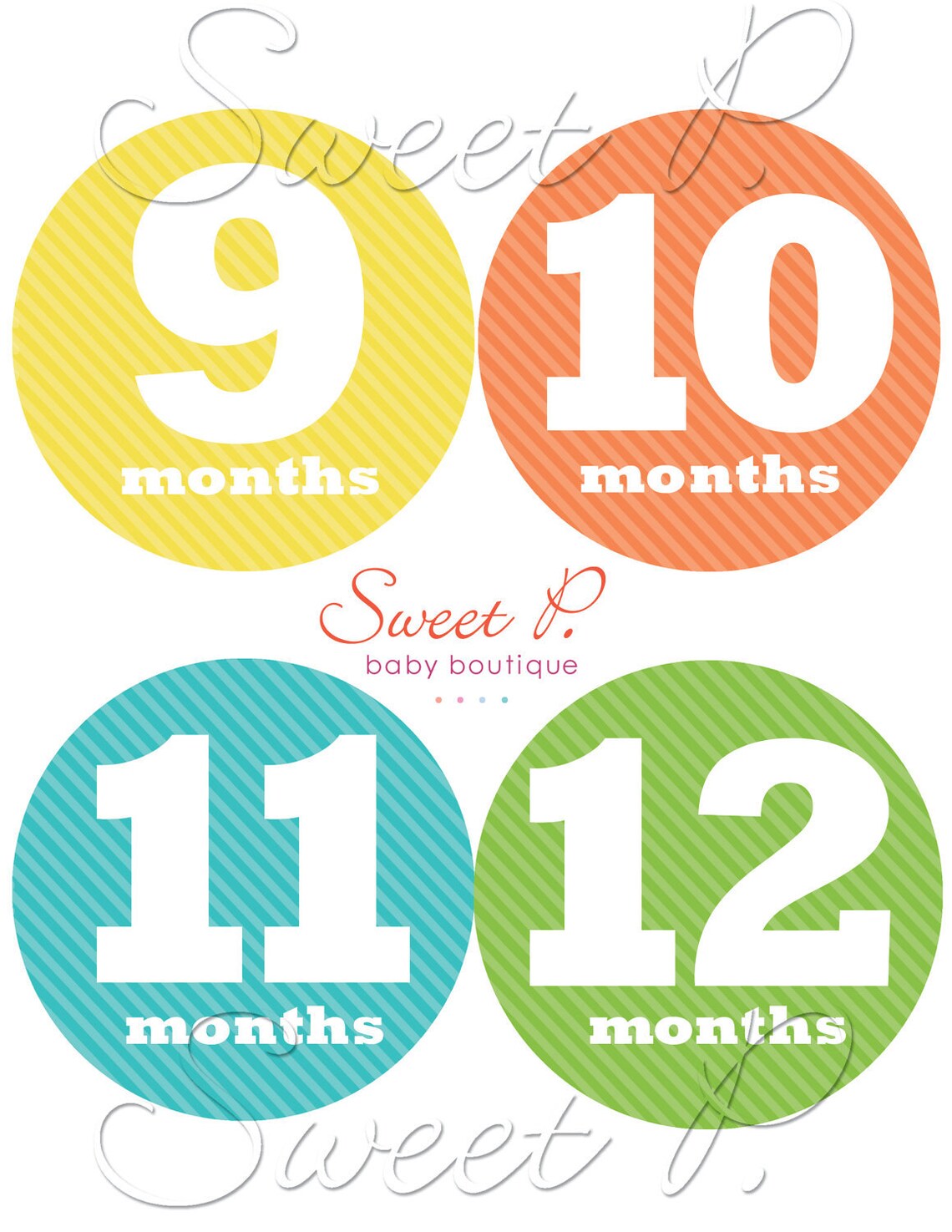 Gender Neutral Baby Monthly Stickers Baby Boy Milestone Stickers ...