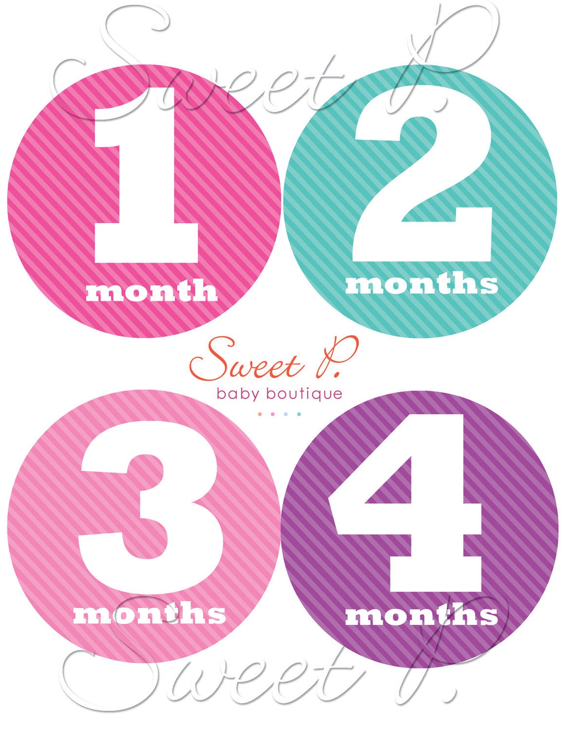 Baby Girl Monthly Stickers Milestone Stickers Bodysuit Stickers - Etsy