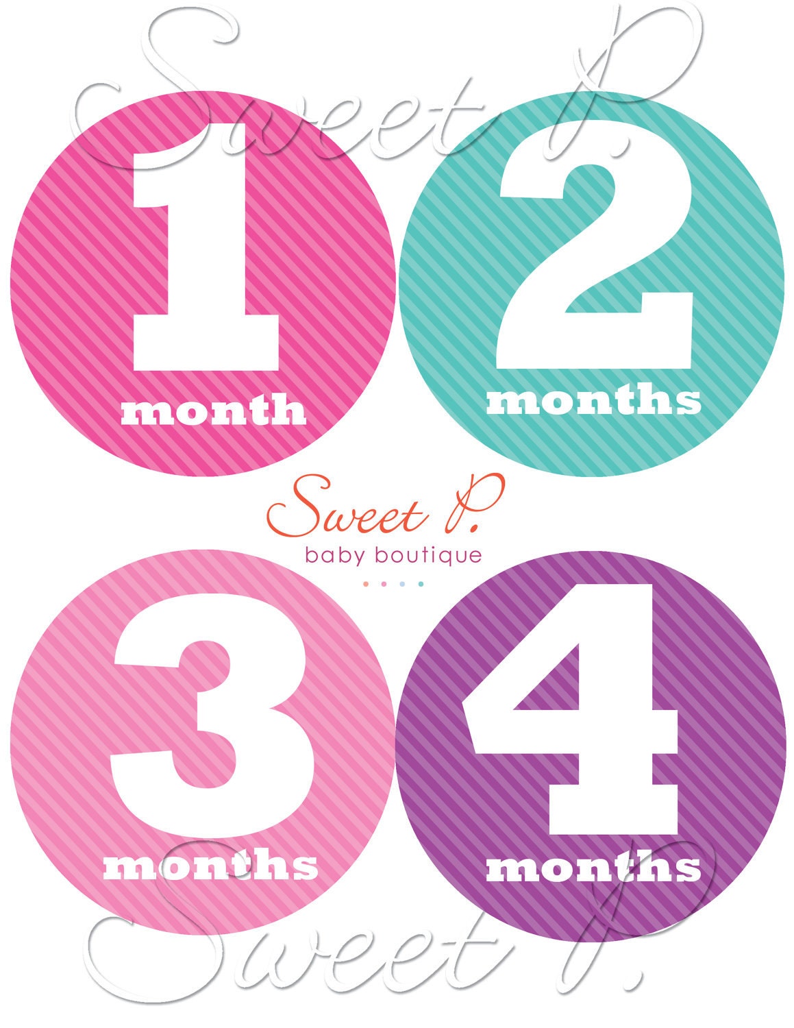 Baby Girl Monthly Stickers Milestone Stickers Bodysuit Stickers - Etsy
