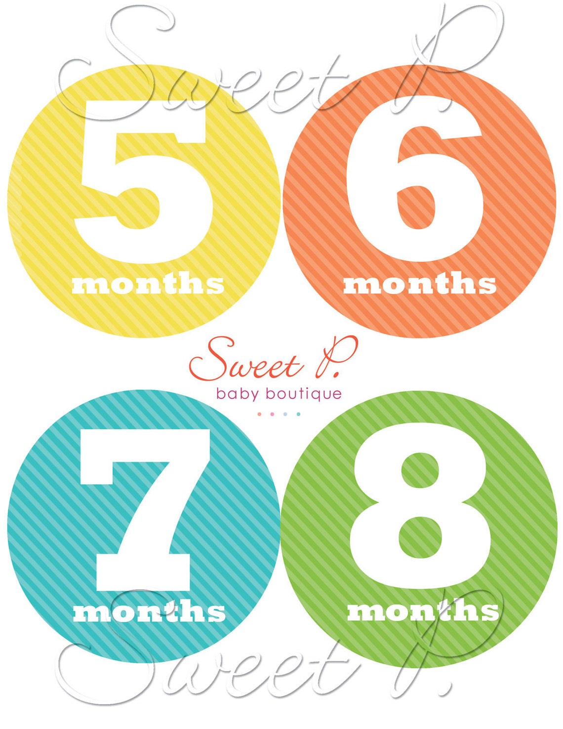 Gender Neutral Baby Monthly Stickers Baby Boy Milestone Stickers ...