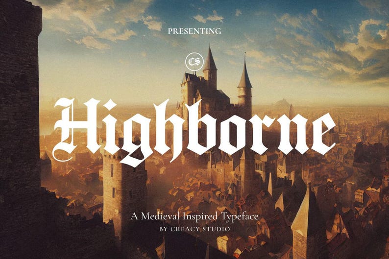 Medieval Font Commercial Use, Blackletter Gothic Typeface, Old English ...