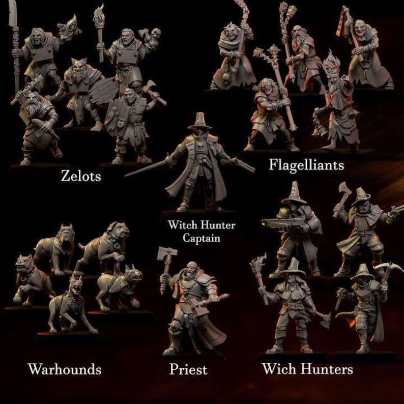 Hexenjäger von Punga Miniatures - Wargame Miniature 3D Gedruckt - Etsy.de