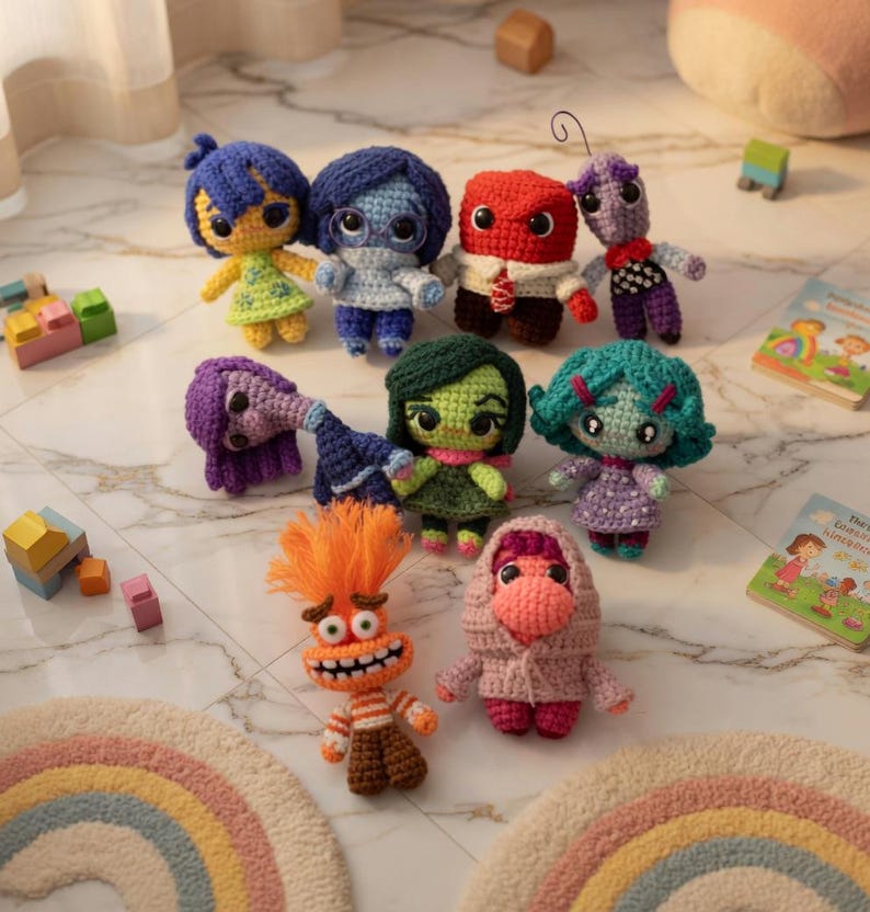 Inside Out 2 Emotions Crochet Patterns Bundle | 9 Characters PDF ...