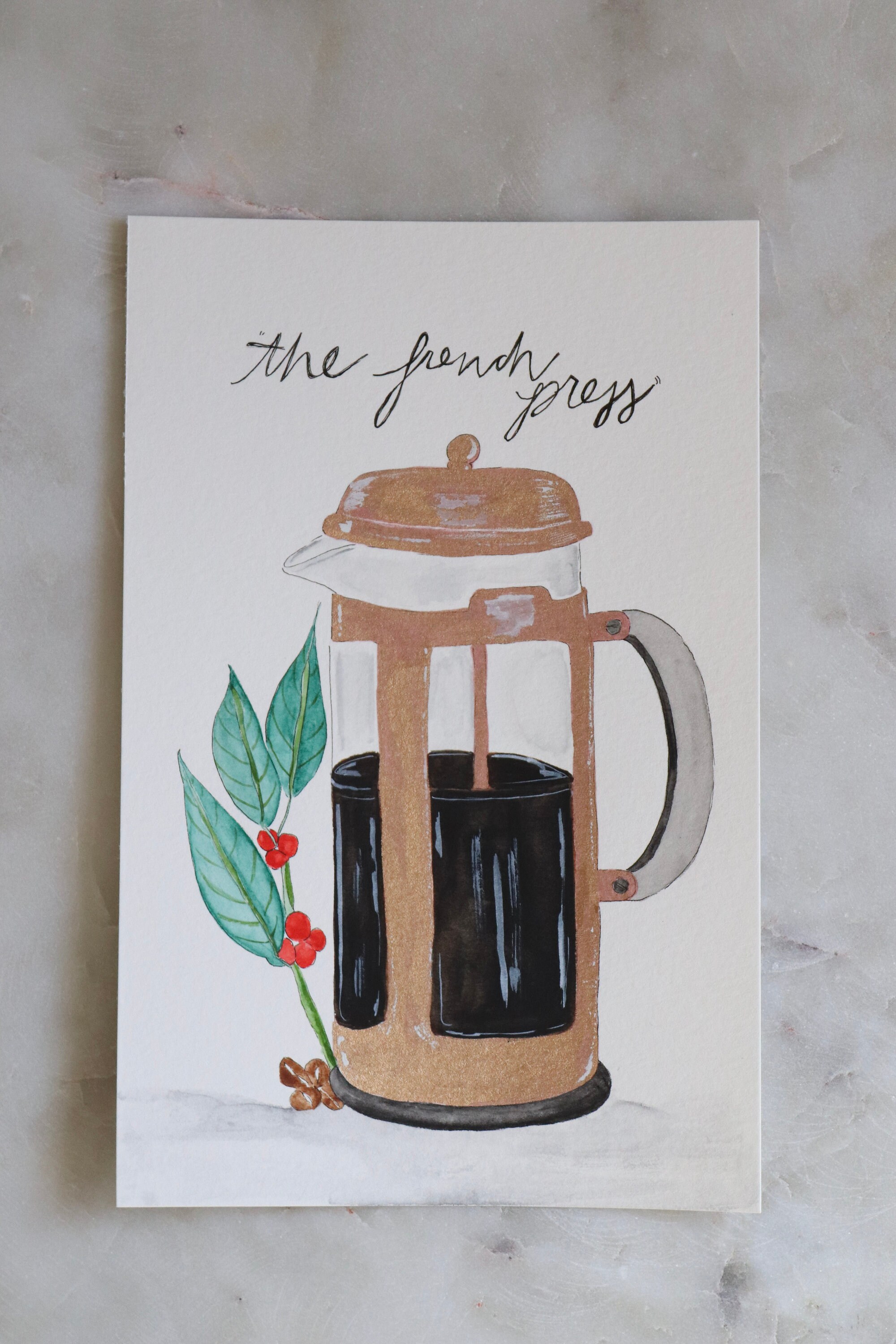French Press Illustration