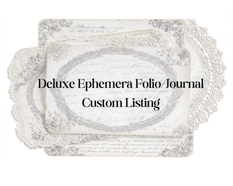 Ephemera Folio and Journal Custom Listing - Etsy