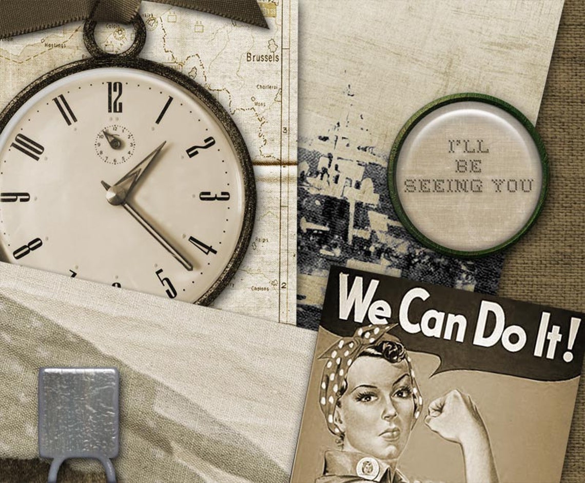Military | Digital Scrapbook Kit | World War II | Scrapbooking ...