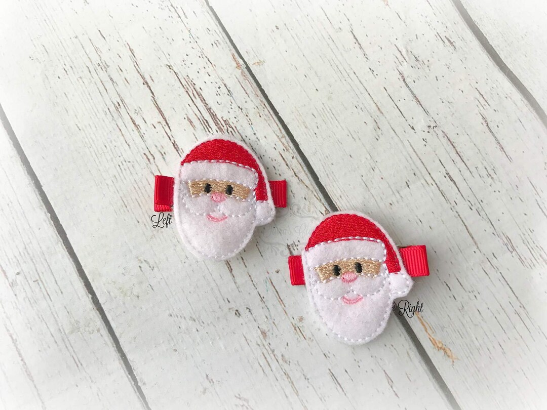 Santa Hair Clip - Etsy