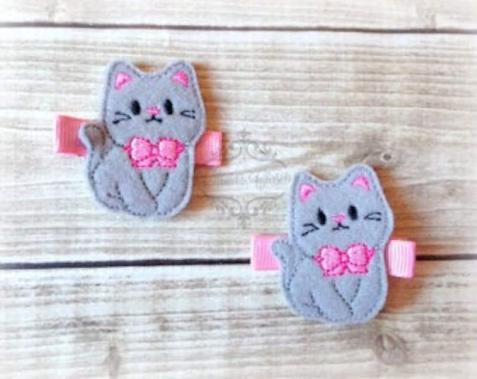 Kitty Hair Clip - Etsy