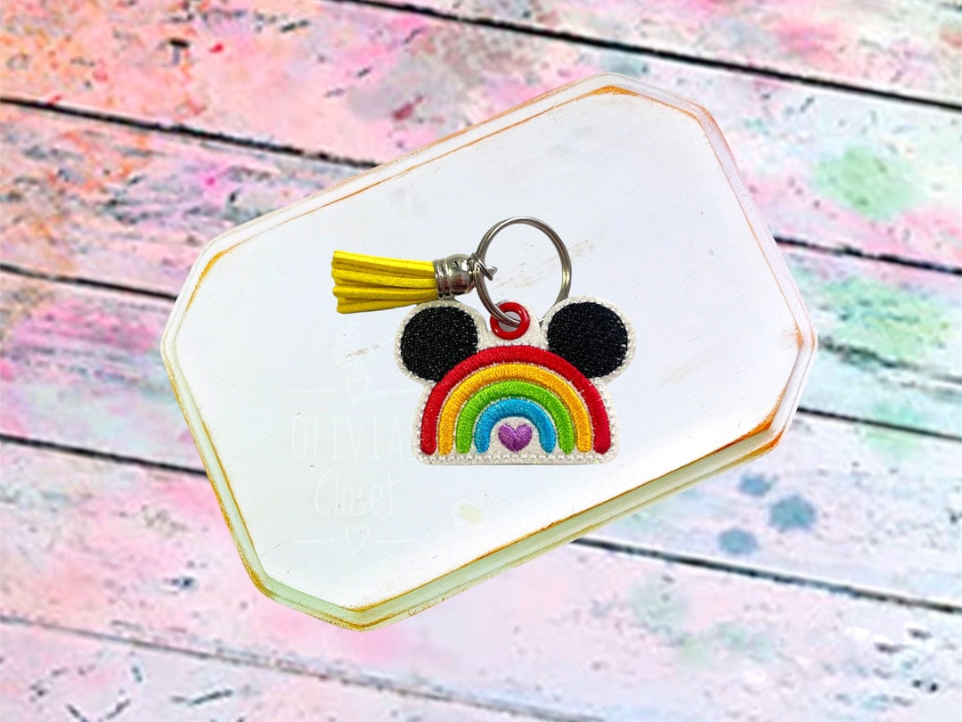 Mouse Rainbow Key Ring - Etsy