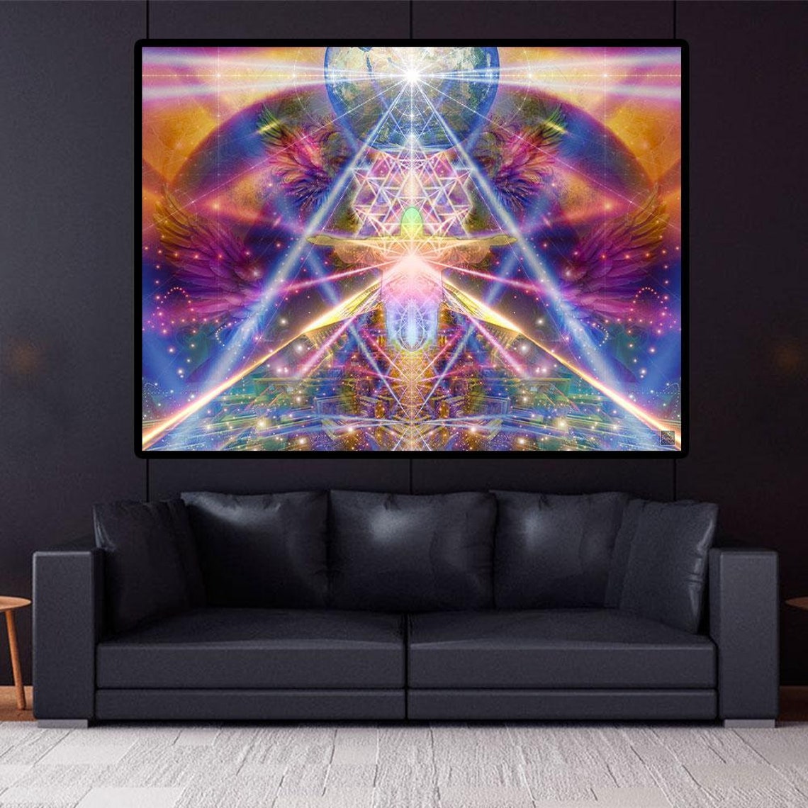 Sacred Geometry Wall Art Meditation Tapestry Prince of - Etsy