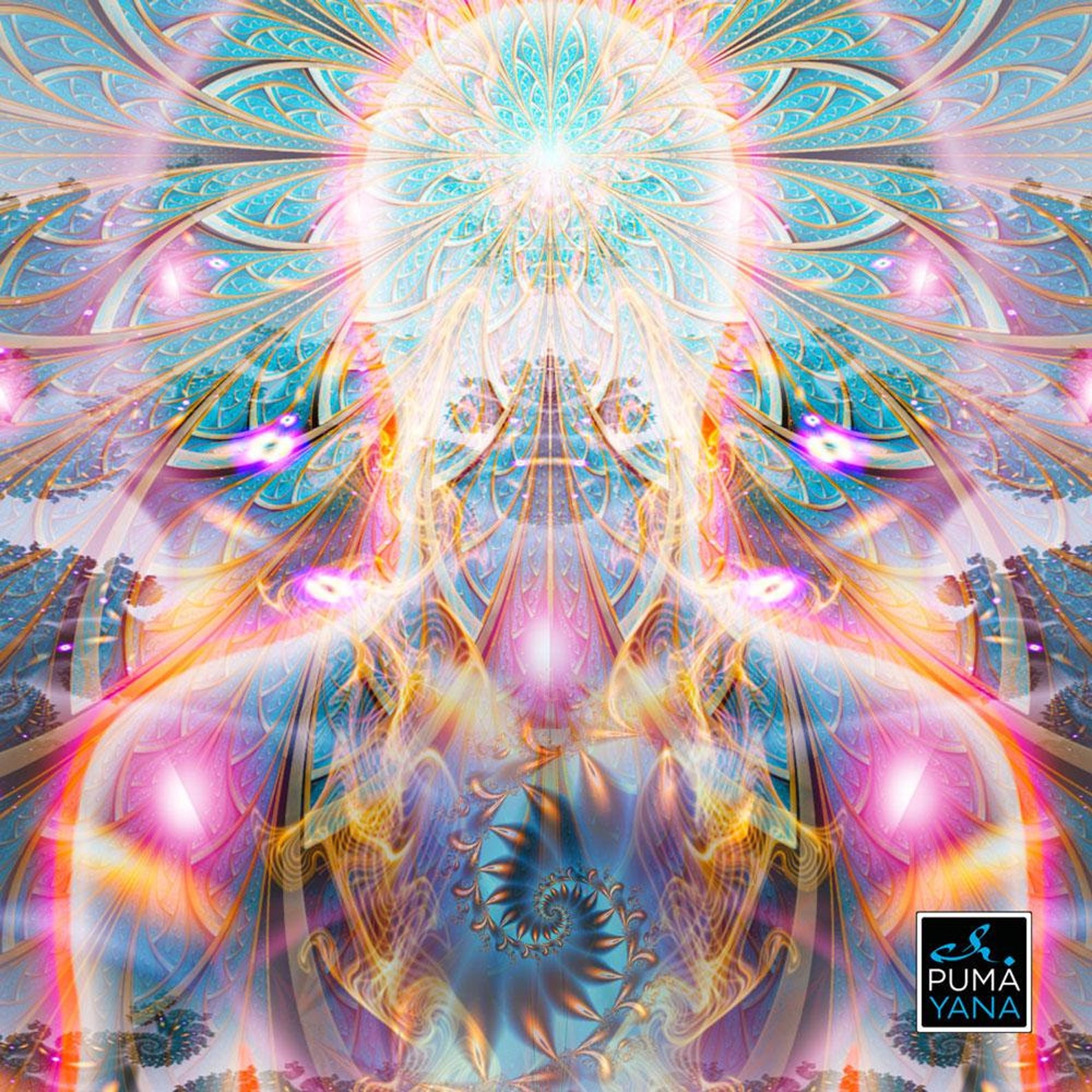 Awakening Cosmic Poster Art Print Earth Meditation - Etsy