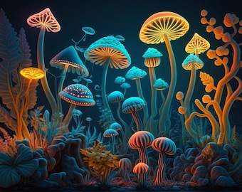 Pyramid DMT Temple Maya Inca UV Tapestry, Blacklight Reactive Wall ...