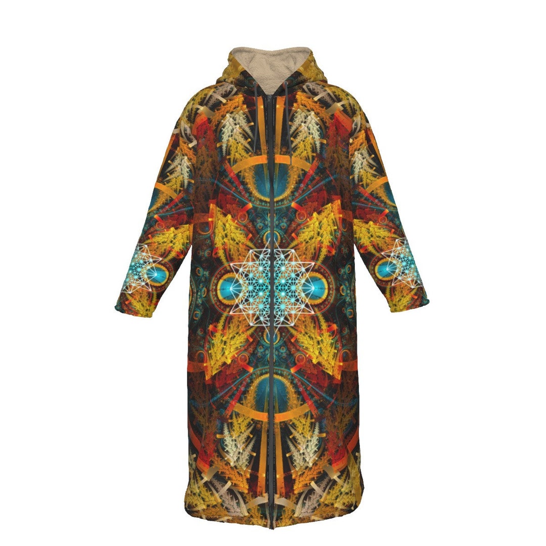 Sacred Geometry Psychedelic Cloak | Festival Cloak | Wizard Cloak ...