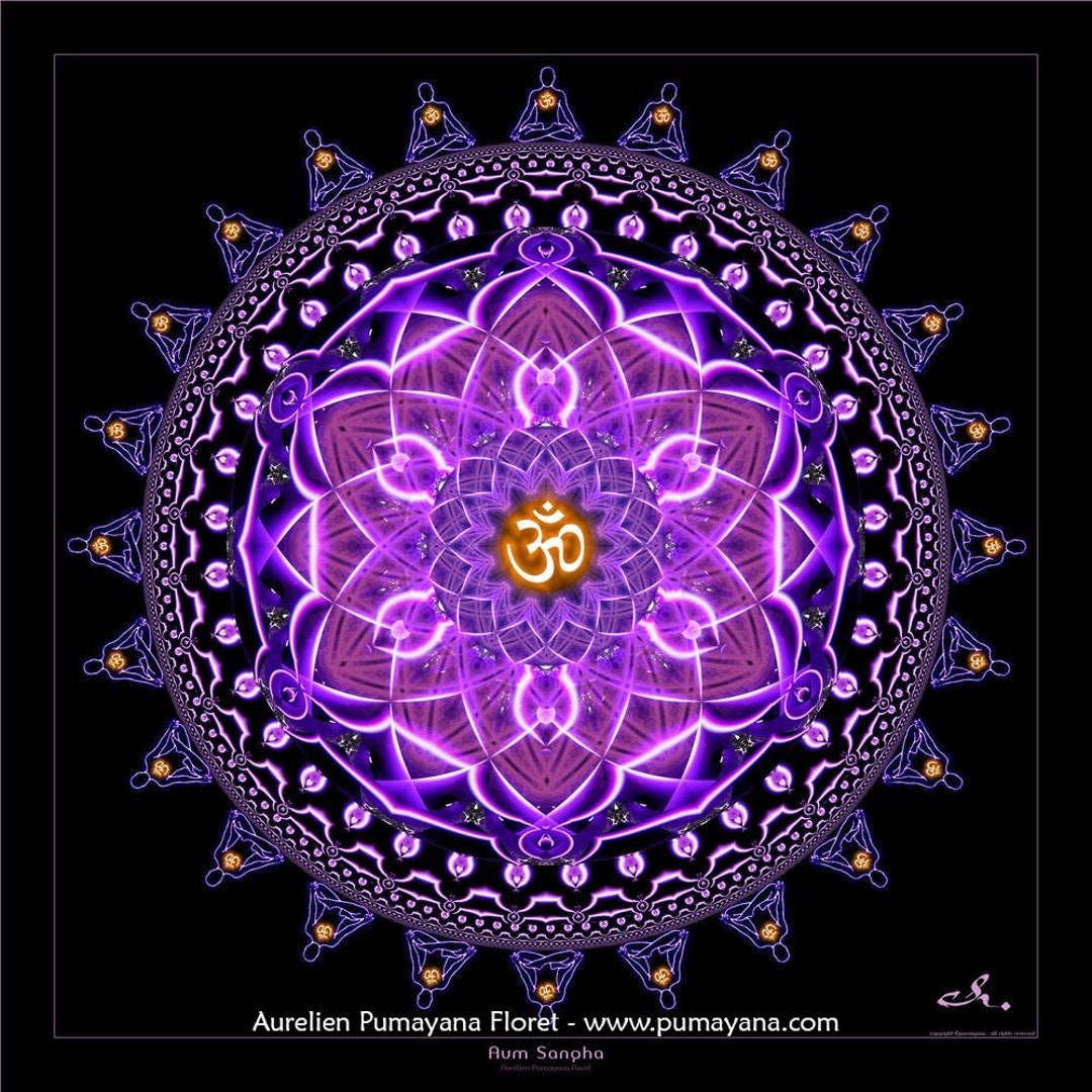 Aum Sangha Mandala Art Print | Canvas | Mindfulness Gift | Meditation ...