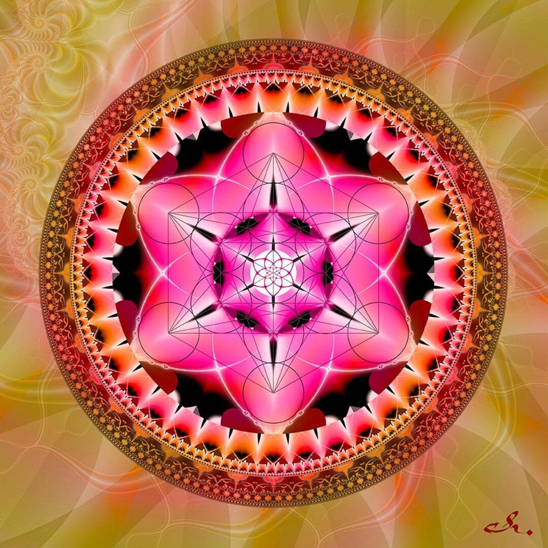 Metatron Flower of Life Tapestry | Sacred Geometry Wall Art | Genesis ...