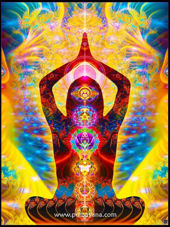 Cosmic Body Poster Art Print Healing Meditation | Etsy