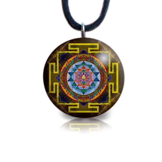 Sri yantra orgonite chakra necklace store