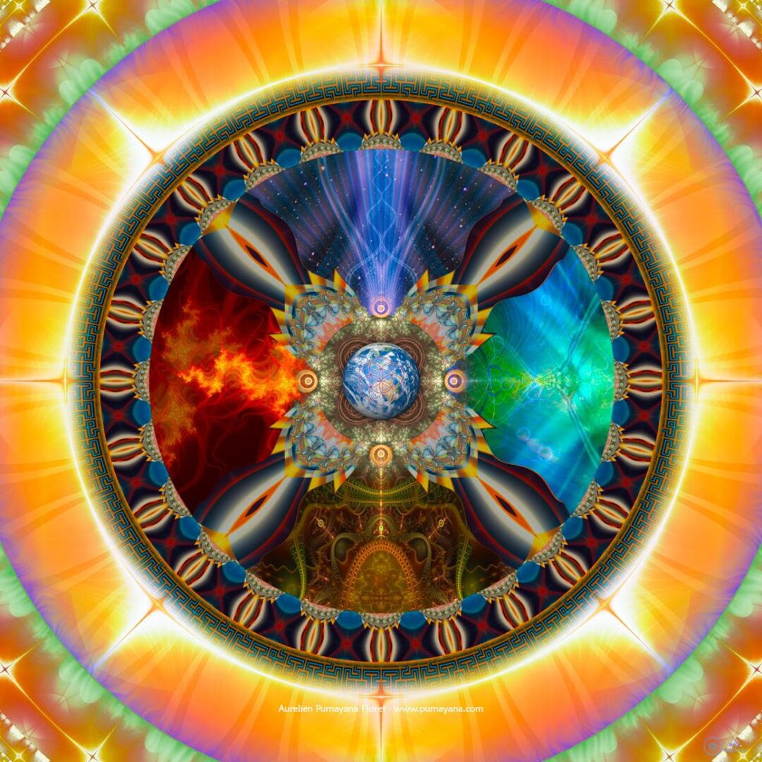 Seed of Light Mandala Art Print Poster Shamanic Art Spiritual ...