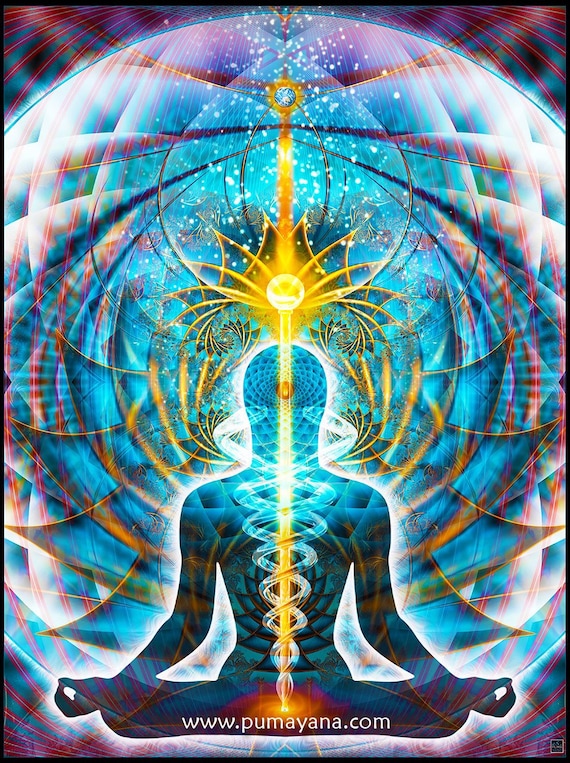 Galactic Body Poster Art Print Healing Meditation - Etsy