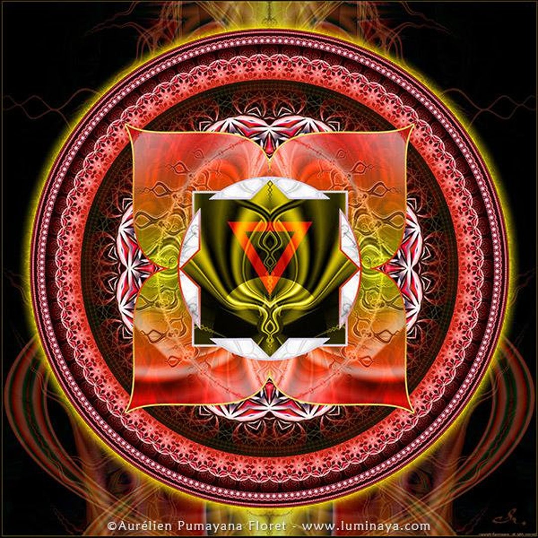 Mooladhara Chakra Art Print: Root Chakra Sacred Geometry Canvas - Etsy