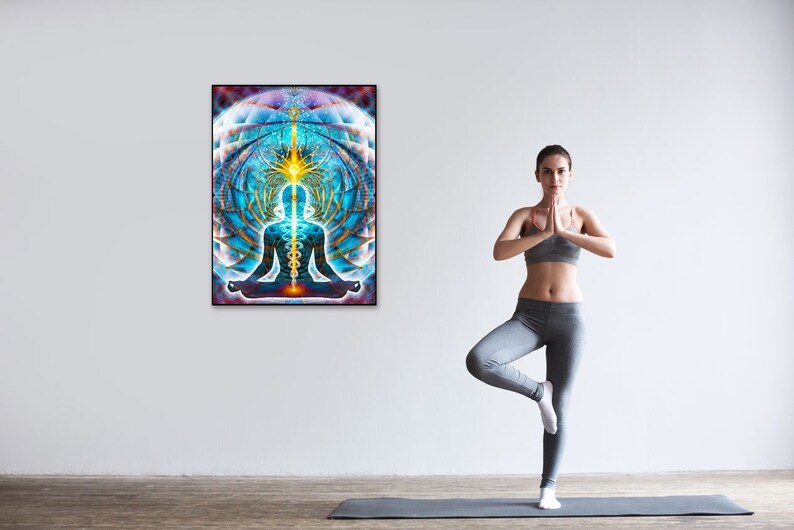 Galactic Body Poster Art Print Healing Meditation - Etsy