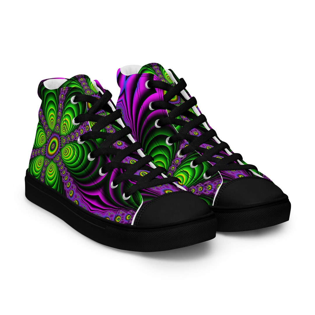 Women’s High Top Canvas Shoes, Limited Edition by Pumayana, Trippy ...
