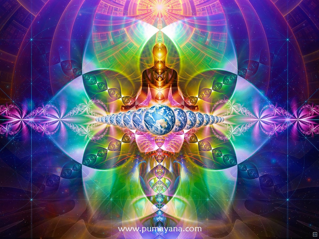 Gaiasension Cosmic Poster | Art Print | Earth | Meditation | Spiritual ...