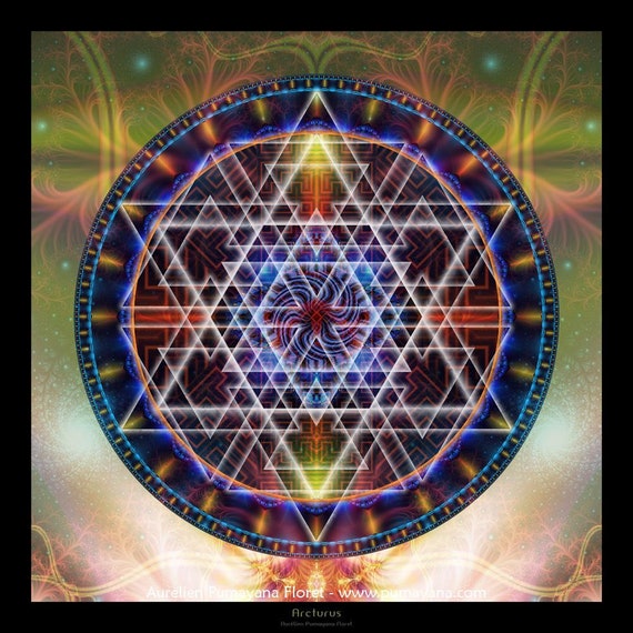 Arcturus Flower of Life Poster Sacred Geometry Art Print | Etsy