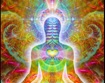 Alchemical Body Poster Art Print Healing Meditation | Etsy