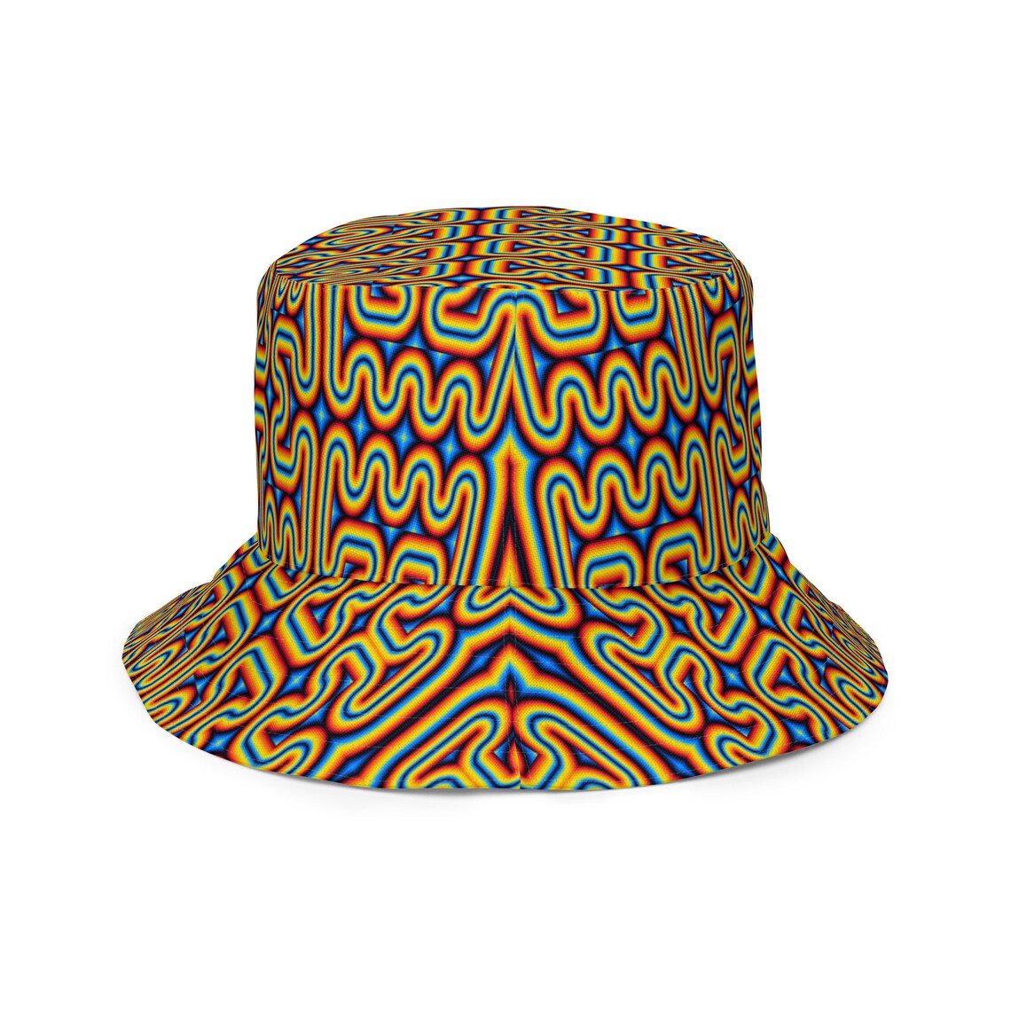Trippy Reversible Bucket Hat: Pumayana Rave Festival Clothing - Etsy