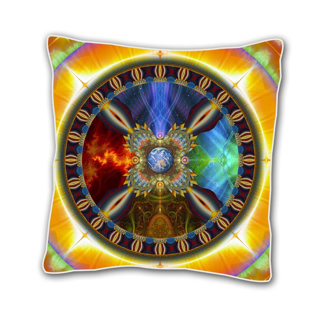 Shamanic Wheel of Life Cushion Cover 18 X 18 Inch Seed of Light - Etsy