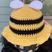 Bumble Bee Handmade Ruffled Crochet Bucket Hat - Etsy