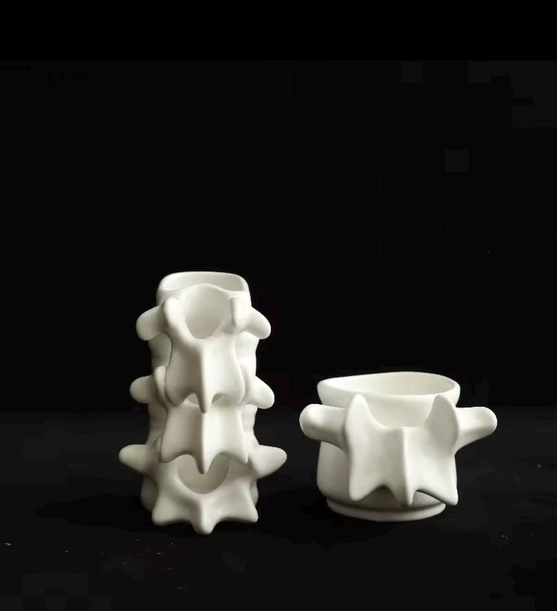 Gothic Spine Mug – Anatomical Vertebrae Ceramic Cup, Dark Academia ...