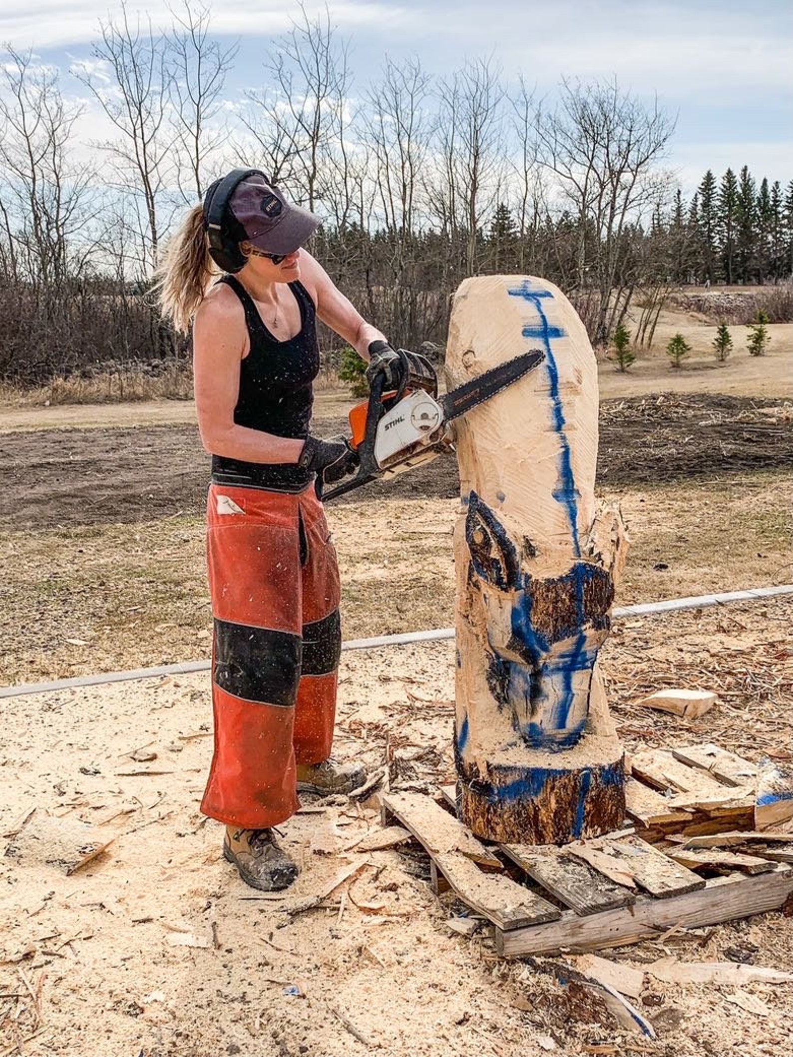 Bull Moose Chainsaw Carving With Barbed Wire Tangled in - Etsy Canada