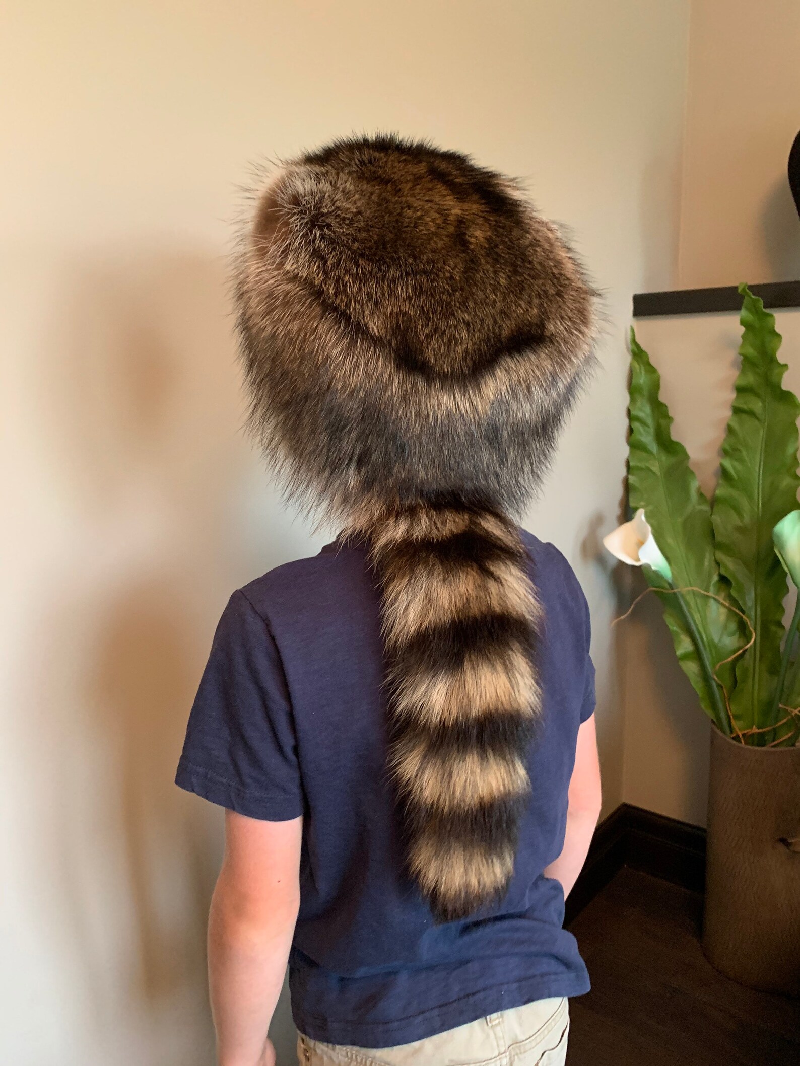 Fur Hat With Tail Sewing Pattern Davey Crockett Daniel Boone Style ...