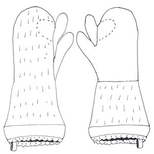 Leather Fur Hunting Mitts PDF Sewing Pattern Gauntlets With Hidden ...