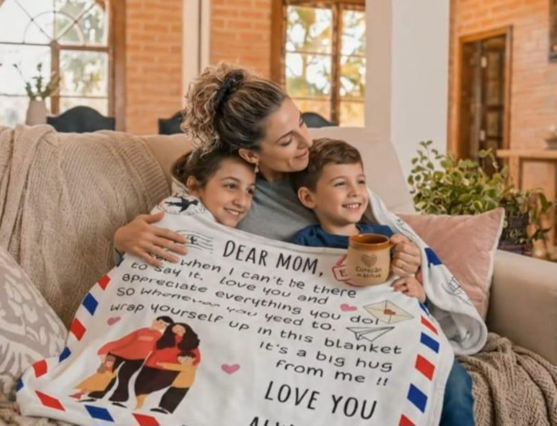 Dear Mom letter blanket Velveteen Plush Blanket | love you always ...